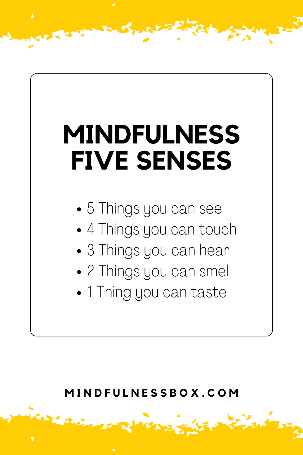 Mindfulness Five Senses: The 5-4-3-2-1 Technique